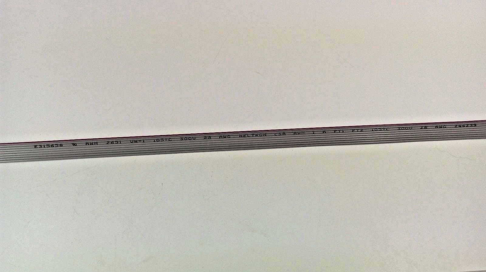 16Ft / 5m Flat Ribbon Cable Pitch 9 Pin 9 Wire AWG 28 Wide 12mm 300V ...