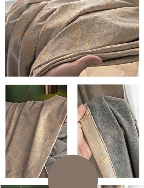 New Luxury Golden Curtains Modern Velvet Curtain Flannel Blackout ...