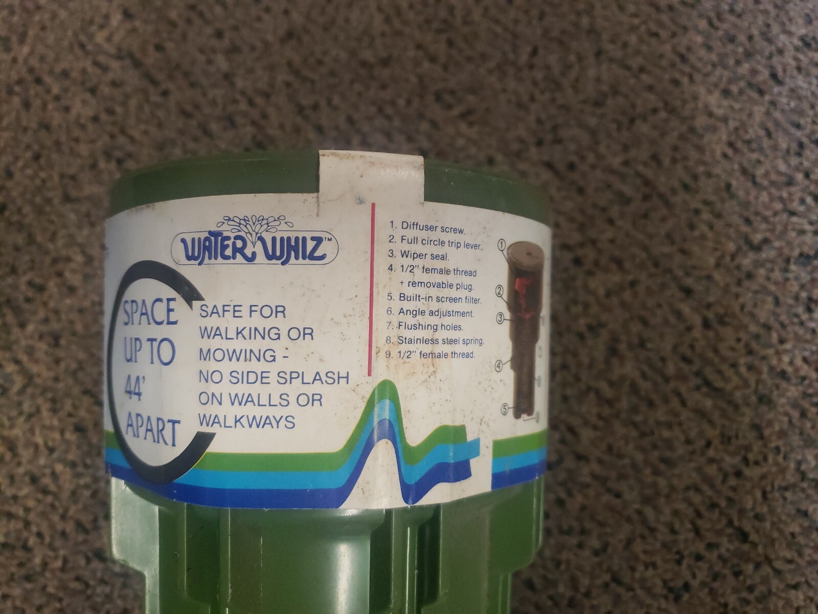 Water Whiz Pop-up Sprinkler Head LEGO 7329 Low Gallonage for sale ...