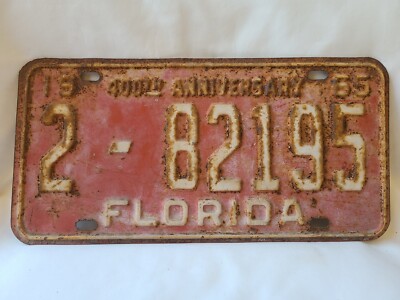 Vintage 1965 Florida 400th Anniversary License Plate 10223 | eBay