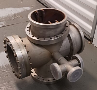 MDC 8" 4-way Cross Chamber Ultra High Vacuum Rotatable Conflat Flanges ...