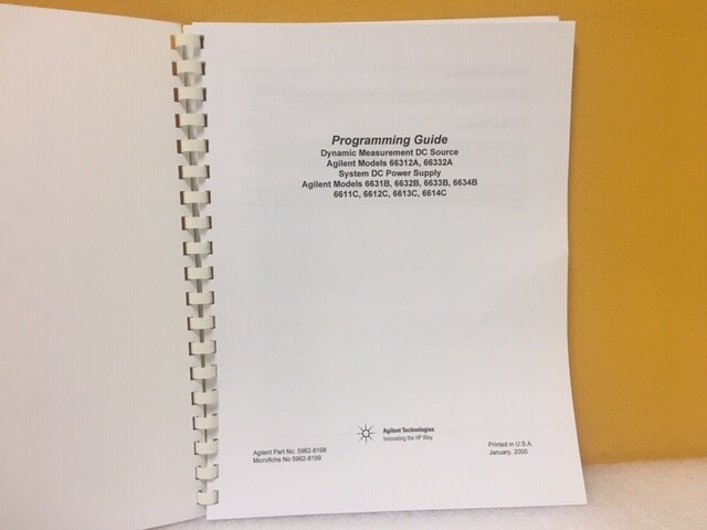 HP / Agilent 5962-8198 66312A 66332A Dynamic Measurement DC Source ...