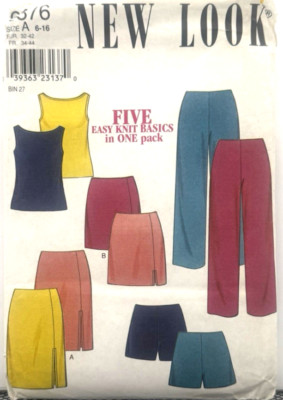 Simplicity New Look Pattern #6876 - Top, Skirt, Pants & Shorts (Size 6 ...