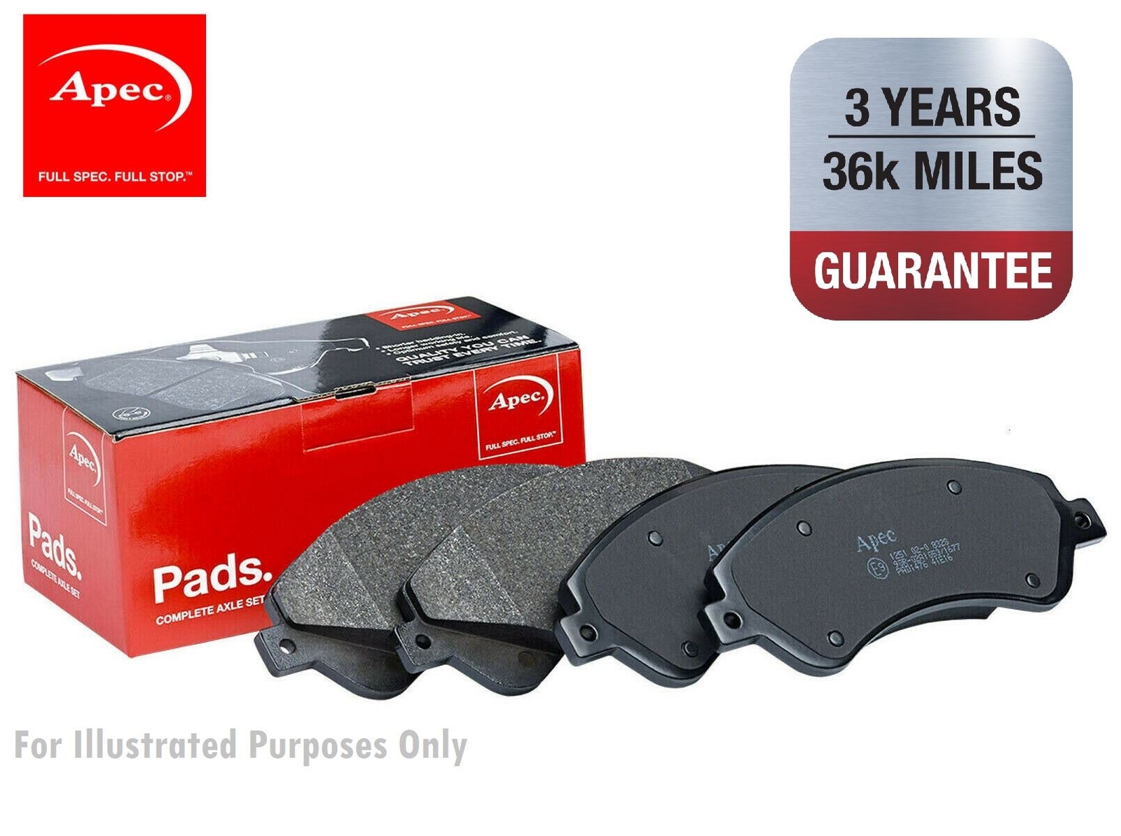 Apec Brake Pads Rear Fits Citroen Dispatch Spacetourer Peugeot Expert ...