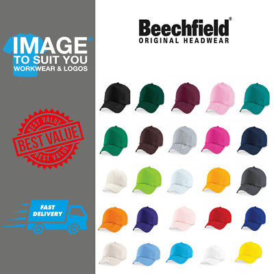 Beechfield B10 Unisex Original 5 Panel Cap Baseball Sports Hat | eBay