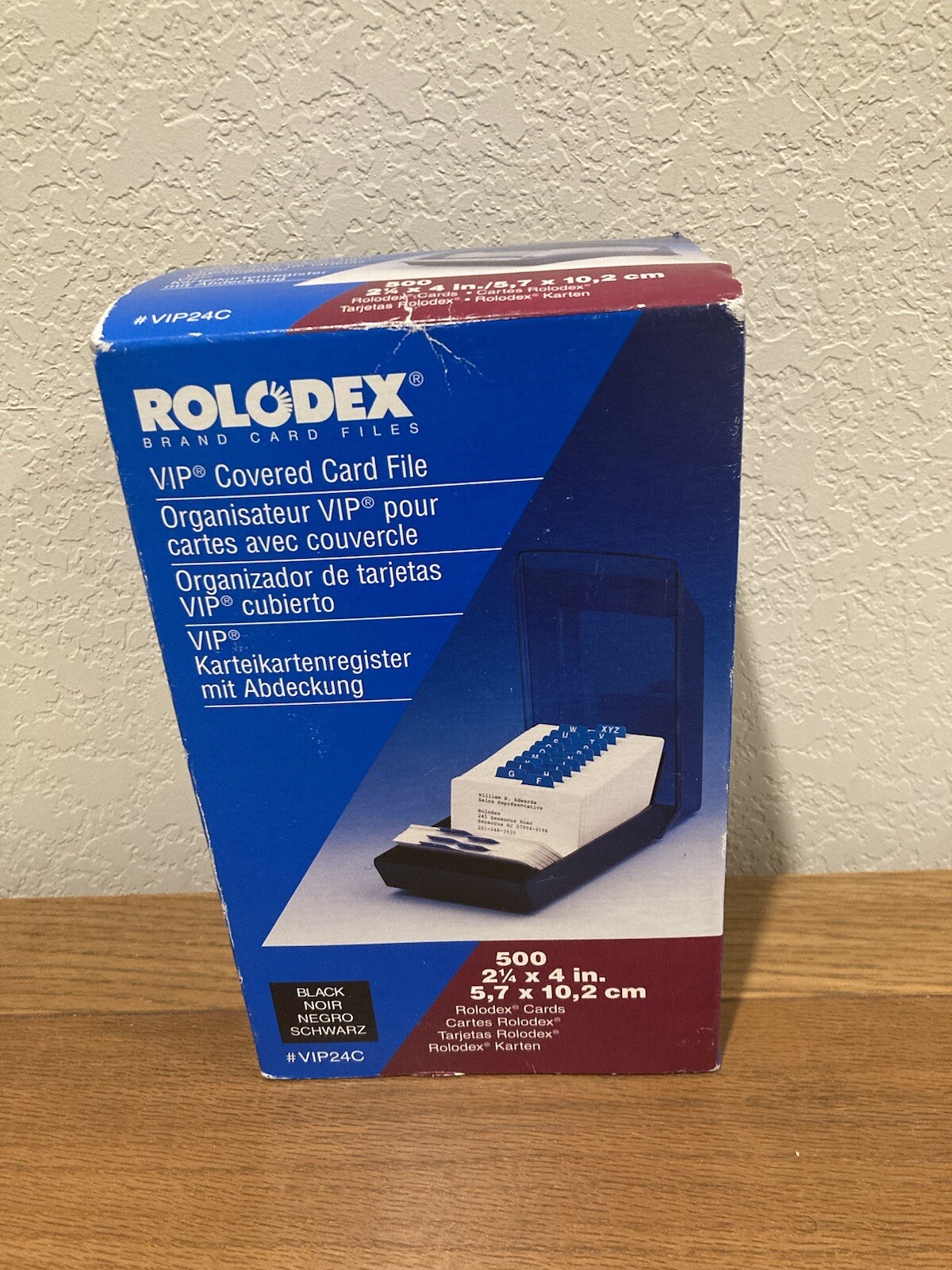 Vintage 1989 Rolodex VIP Covered Card File VIP24C 500 Cards for sale ...