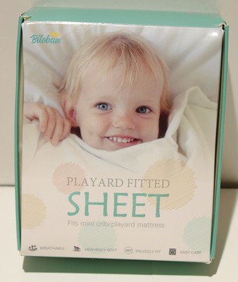 Biloban Fitted Playard Sheets Mint and White 2pk 39"x27" | eBay