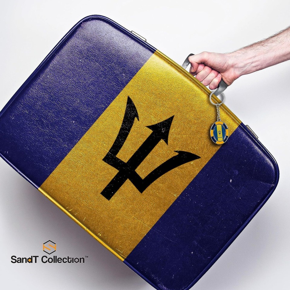 SandT Collection Caribbean Flag Oval Keyring Keychain | eBay