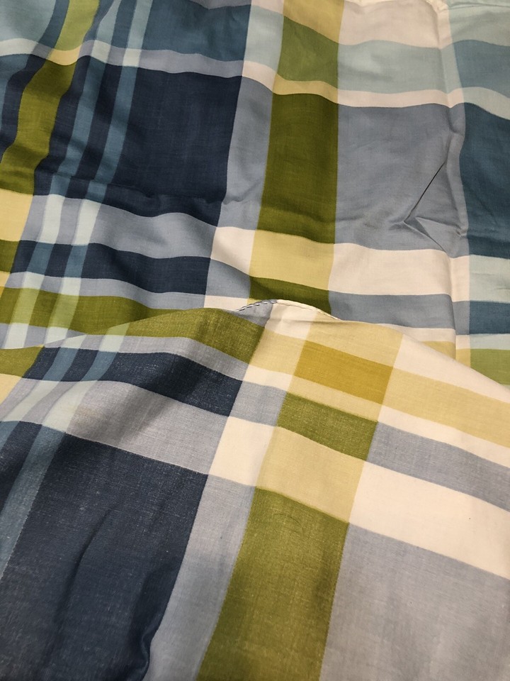 Vintage Round Cotton Tablecloth - Multicolor Plaid - 66" x 66" | eBay