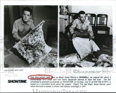 1994 Press Photo Actor Kyle MacLachlan as Major Jesse Marcel in ...