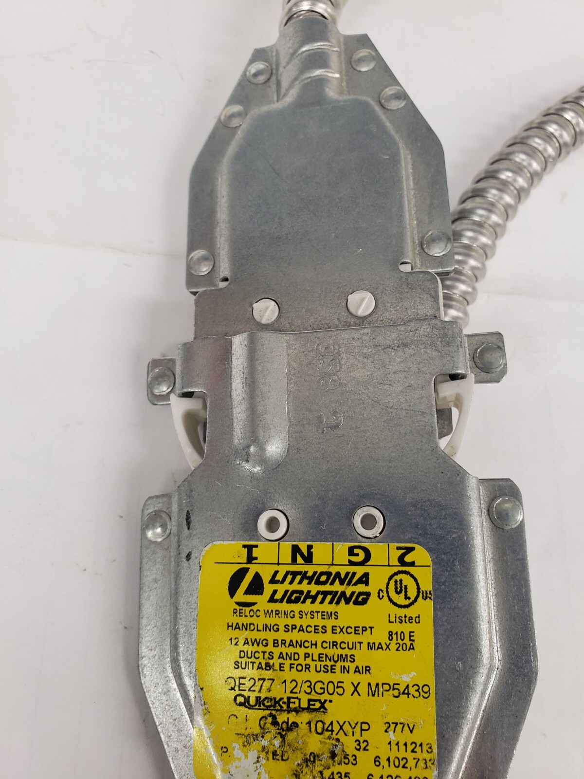 Lithonia Lighting 2GN1 QE277 12/3G05 x MP5439 Reloc® OnePass® Connector ...
