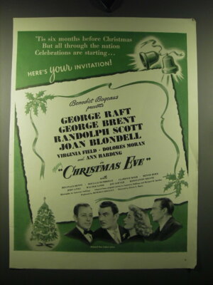 1947 Christmas Eve Movie Ad - George Raft, George Brent, Randolph Scott ...