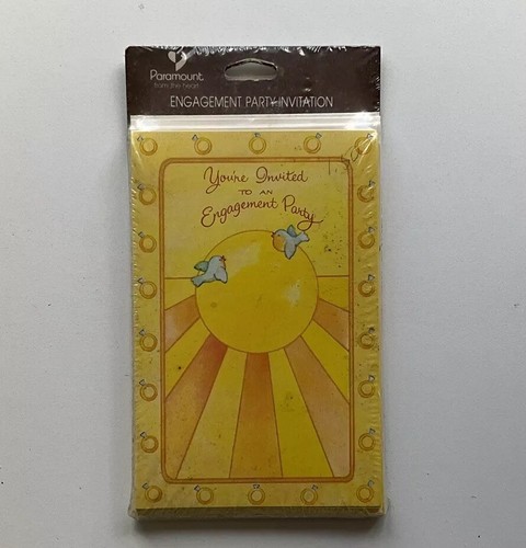 Unopened Package 8 engagement party invitations 70s? PARAMOUNT CARDS So ...