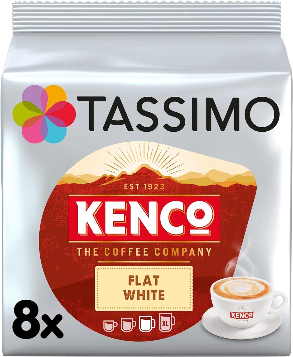 Tassimo Kenco Flat White Coffee Pods x8 (Pack of 5 Total 40 Drinks) for ...