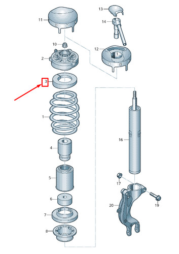 NEW AUDI Q5 FY FRONT UPPER COIL SPRING RETAINER 4M0411189 | eBay