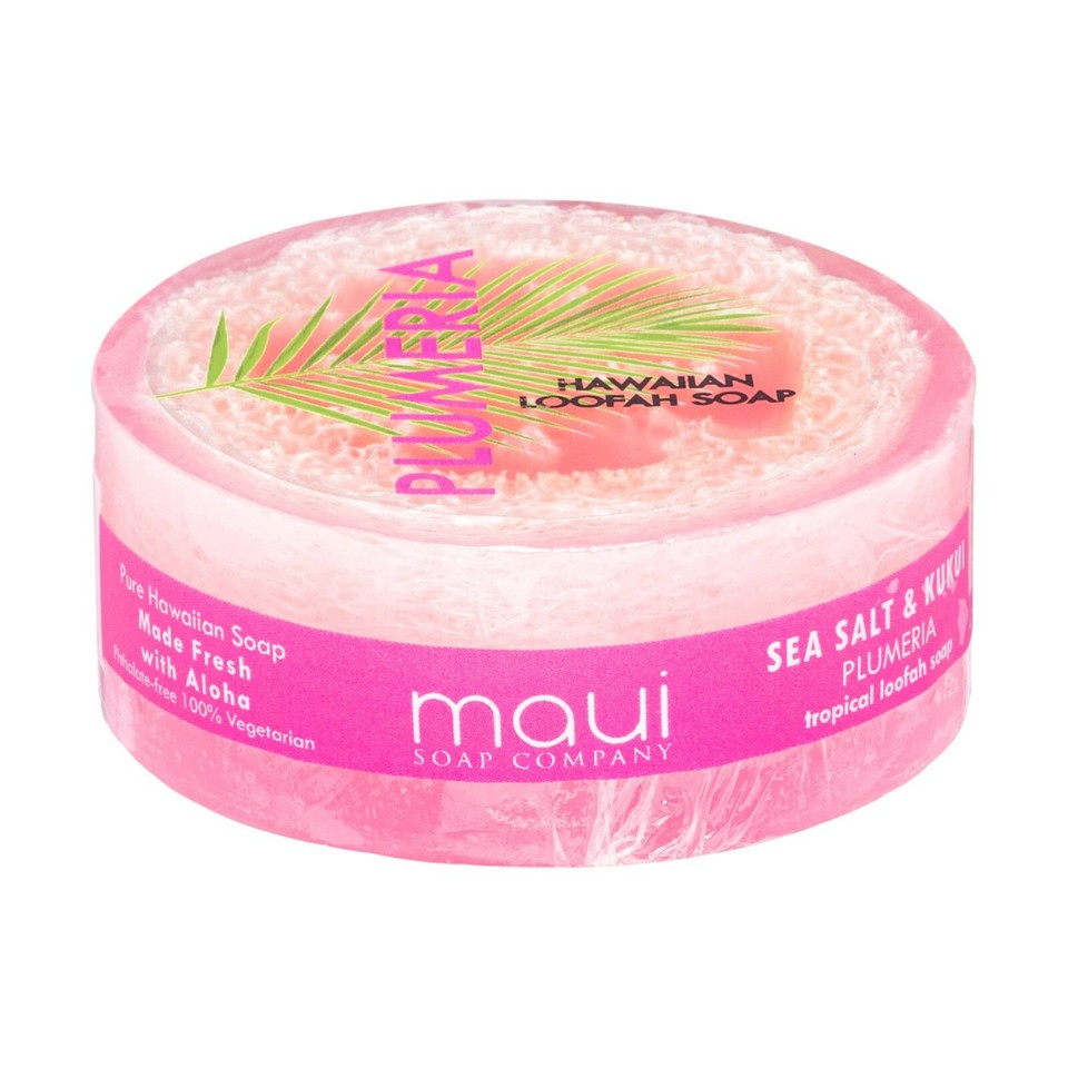 Maui Soap Co Loofah Soap – Plumeria with Sea Salt & Kukui Oil | eBay