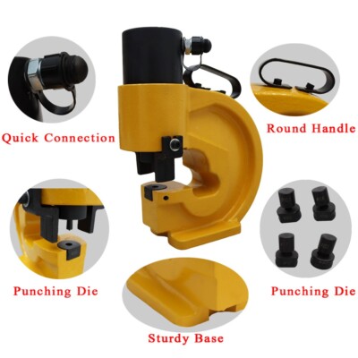 TECHTONGDA Hydraulic Hole Punching Tool Copper Hole Puncher 3-10# 350KN ...