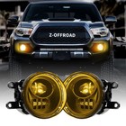 Yellow LED Fog Lights 3500K 5000Lumen Clear Lens | eBay