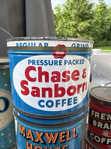 Collection Of Six Vintage Tin Coffee Cans | eBay