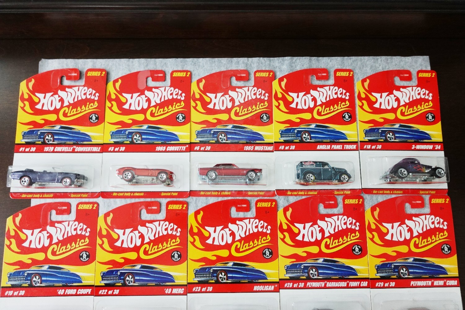 Lot of 10 different Hot Wheels Classics Series 2, carded | eBay