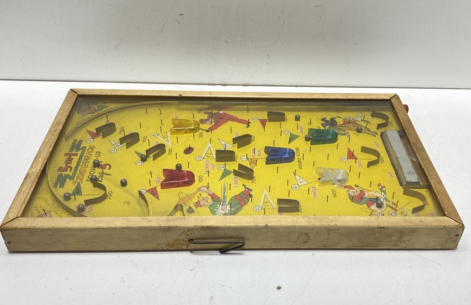 Pinball Machine Push M Up Big 5. Battery Operated Vintage Game | eBay