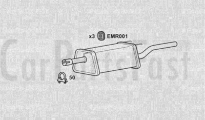 Exhaust Rear Box Vauxhall Combo 1.6 Petrol Van 10/2001 to 12/2003 | eBay