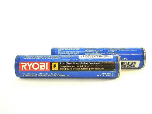 2 Pack Plastic Rouge Buffing Compound F Ryobi 4oz Cleaning Soft Metals ...