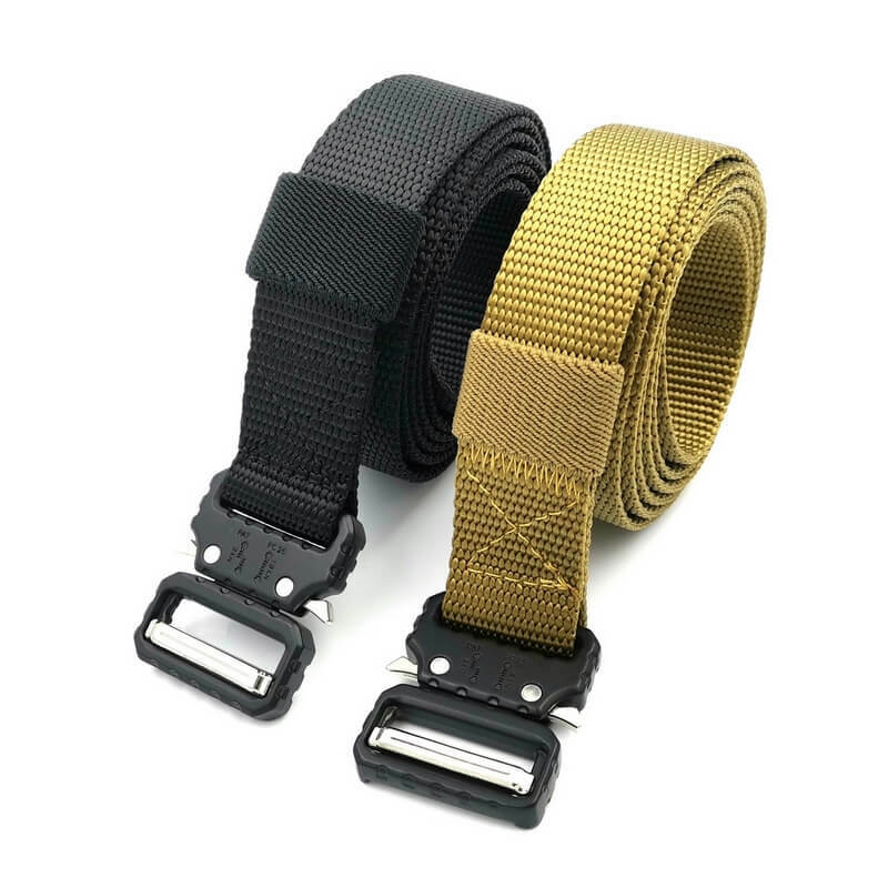 1 inch Wide Men's Belt with Metal Buckle Light Weight Nylon Skinny Belt ...
