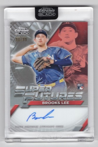 2025 Topps Chrome Black Super Futures Auto /99 Brooks Lee Rookie RC # ...