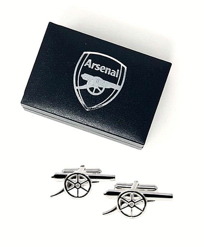ARSENAL FC 925 STERLING SILVER CANNON MENS EXECUTIVE SHIRT CUFFLINKS ...