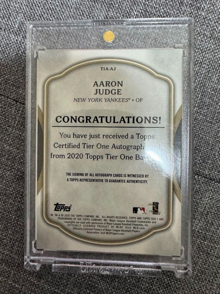 Aaron Judge Topps Tier One Yankees 2020 Limited /10 Auto | eBay