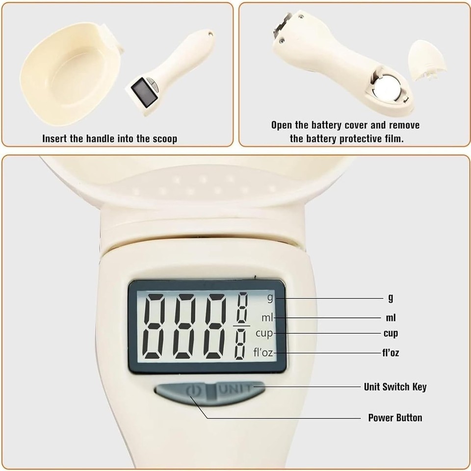 Food Measuring Scoop Scale, Digital Measuring Spoon, Weighing Spoon ...
