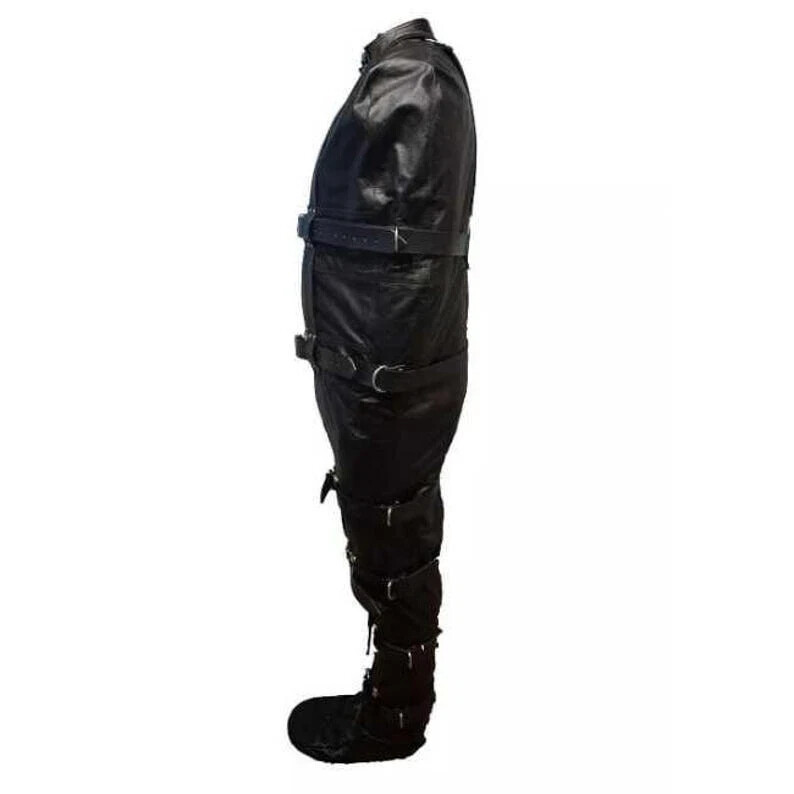 Real Leather Sleep Sack Body Bag – Extendable Straitjacket with D-Rings ...