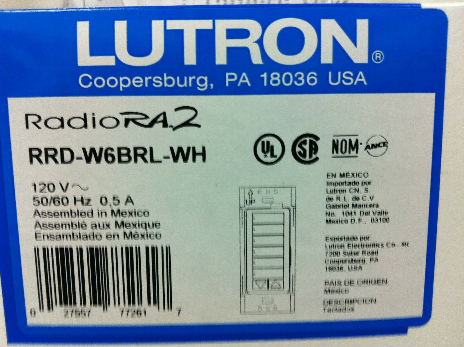 Lutron Radiora2 Wall Keypad - LUTRRDW6BRLWH for sale online | eBay