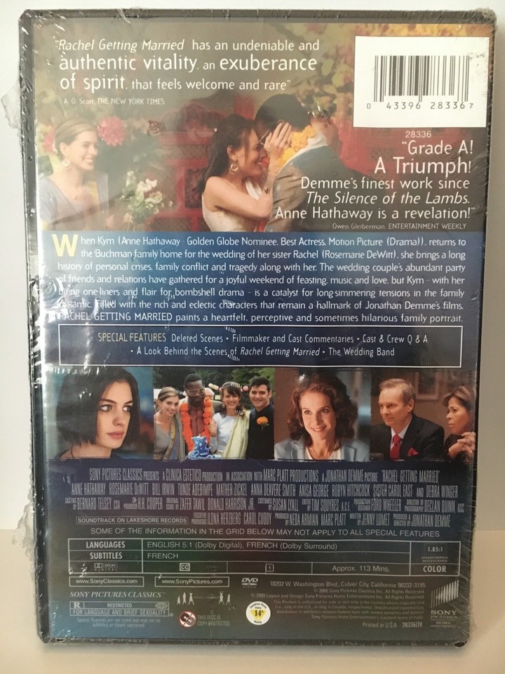 Rachel Getting Married (DVD, 2009) Anne Hathaway! Debra Winger! New ...