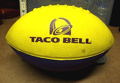 TACO BELL purple foam football fast-food logo Tex-Mex burritos kids ...
