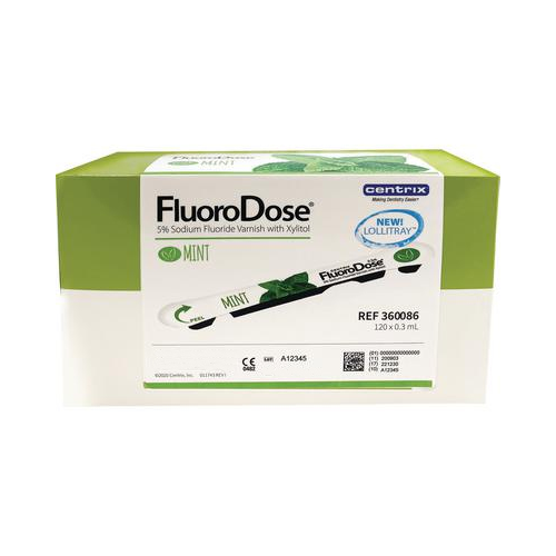 Centrix 360086 Fluorodose Cavity Fluoride Varnish Mint 0.3 mL 120/Pk | eBay
