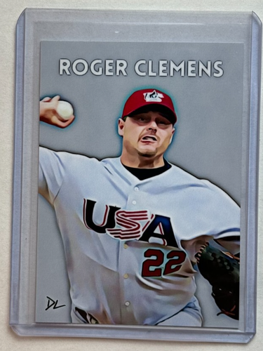 Roger Clemens Limited Edition Artist Signed "Team USA" Trading Card 1/ ...