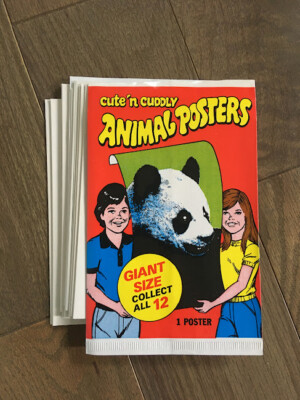 CUTE 'N CUDDLY ANIMAL POSTERS SET TOPPS 1981 | eBay