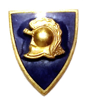 Vintage Miniature Brass Military Emblem Blue Crest | eBay