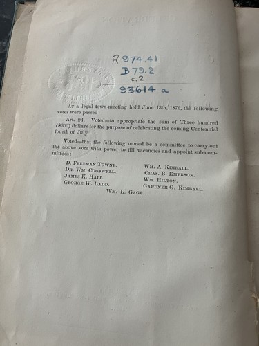 Antique Hard Cover Book 100 Anniversary Of The Declaration Of ...