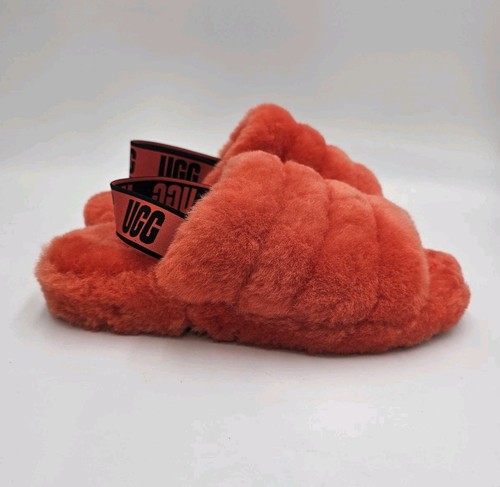 UGG Fluff Yeah Orange Slides Slippers Sandals Shoes (1095119) - Womens ...