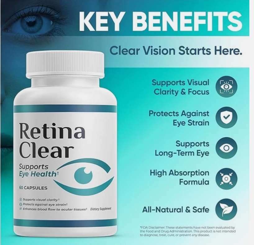 1 PACK Retina Clear Capsules, RetinaClear Supports Eye Health - 60 ...