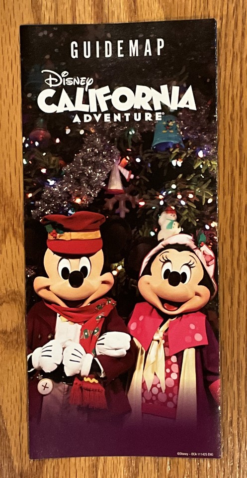Disneyland & DCA Park Guide Maps November 2025 Mickey & Minnie Mouse ...