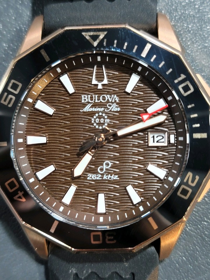 Bulova Marine Star HPQ Precisionist Quartz Brown Dial Men's Watch ...