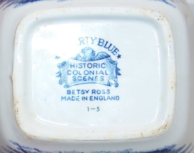 Staffordshire Liberty Blue Vintage sugar bowl Betsy Ross | eBay