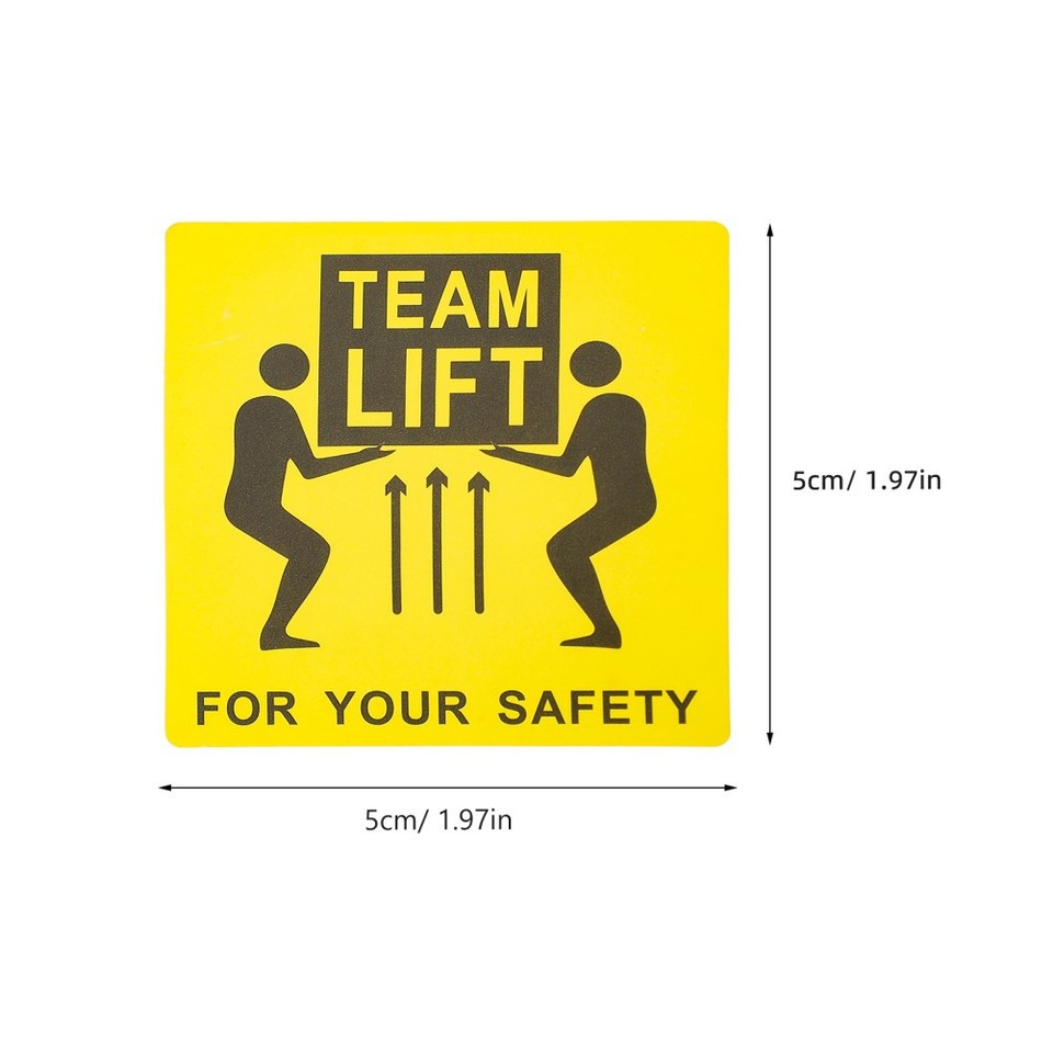 Heavy Warning Label Stickers Team Lift Labels Shipping & Handling ...