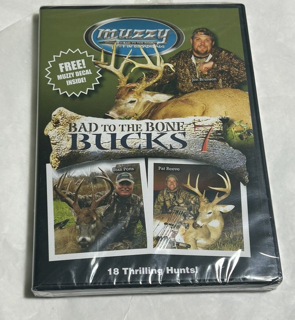 Muzzy - Bad to The Bone Bucks 7 DVD Bowhunting 18 Hunts Hunting RARE ...