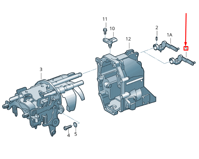 VOLKSWAGEN CRAFTER 2F MK1 Getriebe-Relaishebel 0B7311607 NEU Original ...