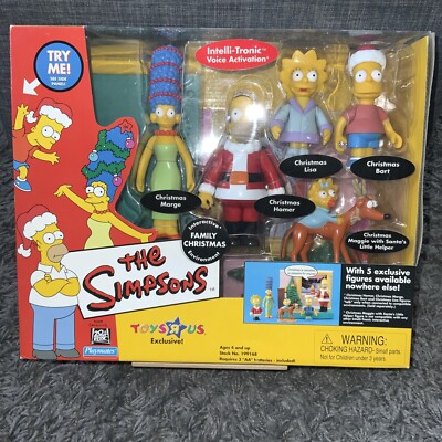 The Simpsons FAMILY CHRISTMAS Toys-R-Us Exclusive Playmates playset | eBay